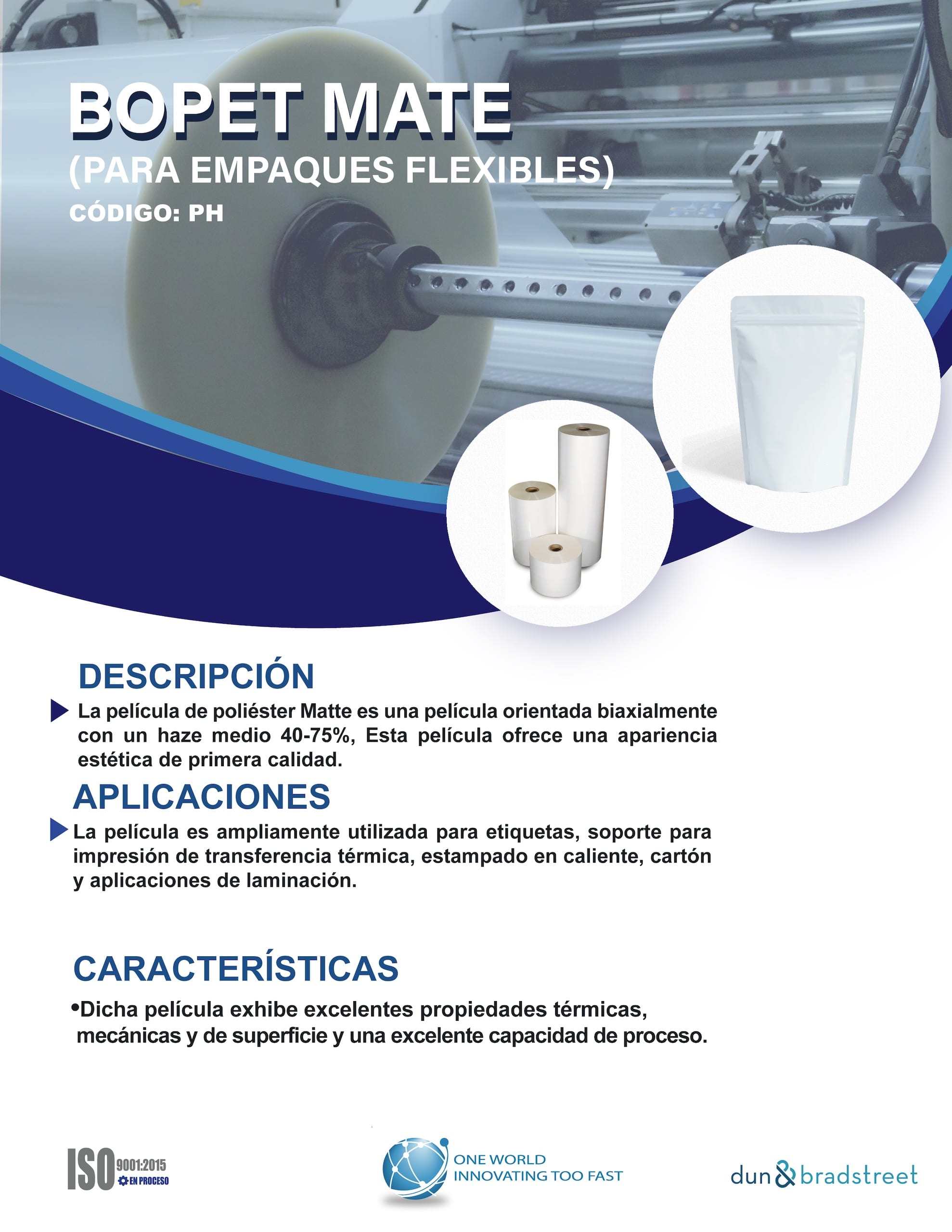 PRODCUTO BOPET MATE PH – Alexar