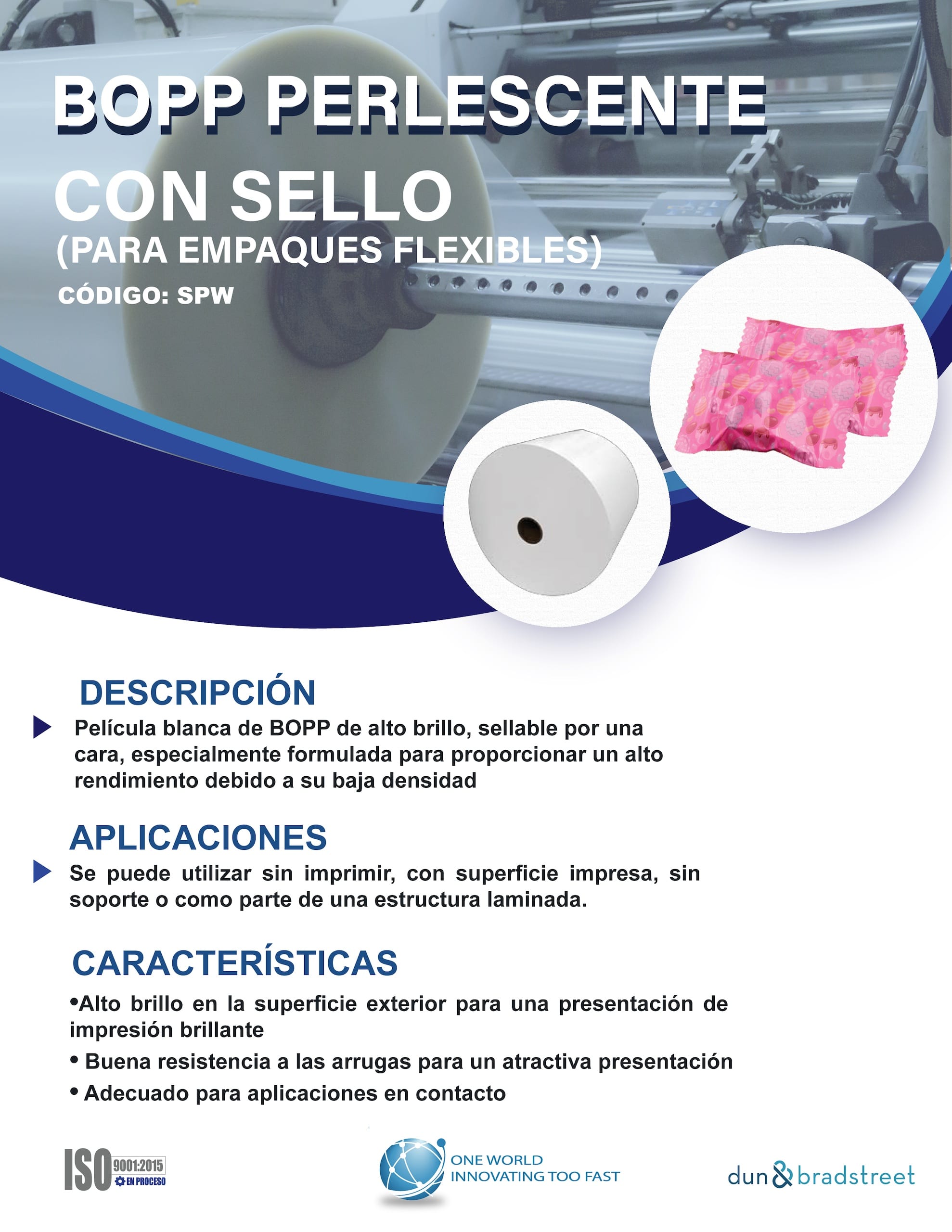 BOPP PERLESCENTE CON SELLO SPW – Alexar
